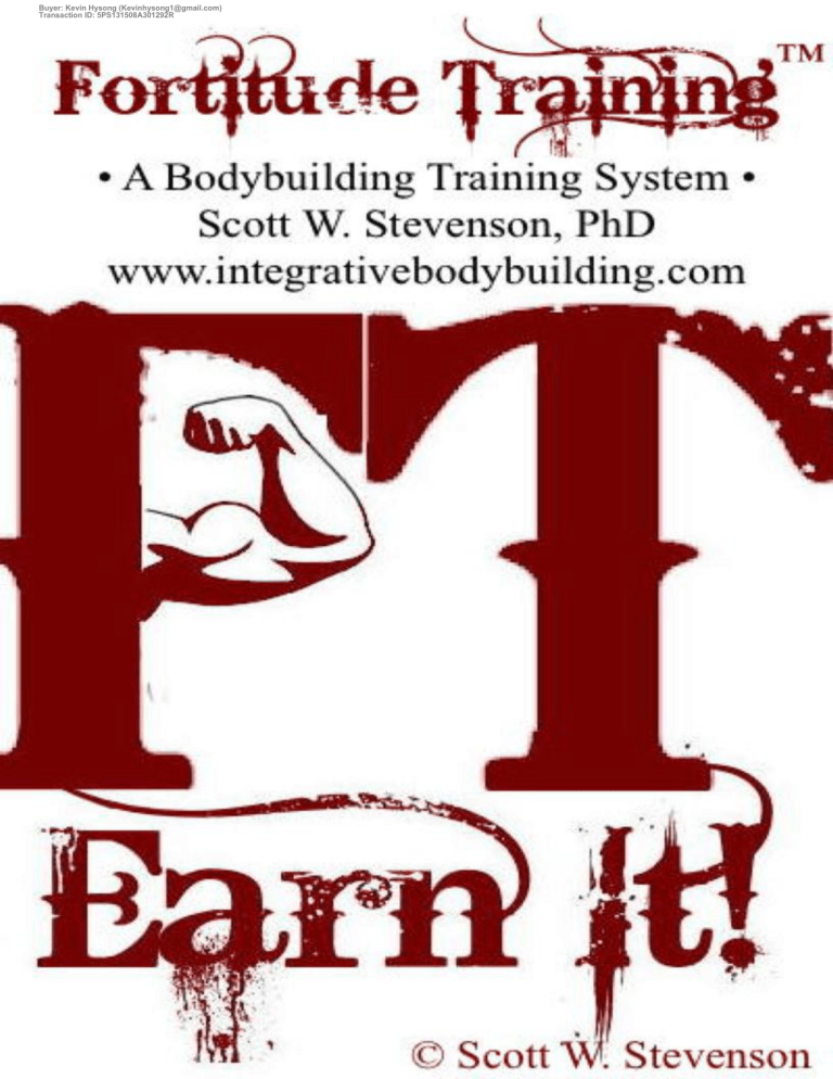 Fortitude Training Manual: Bodybuilding System by Scott Stevenson