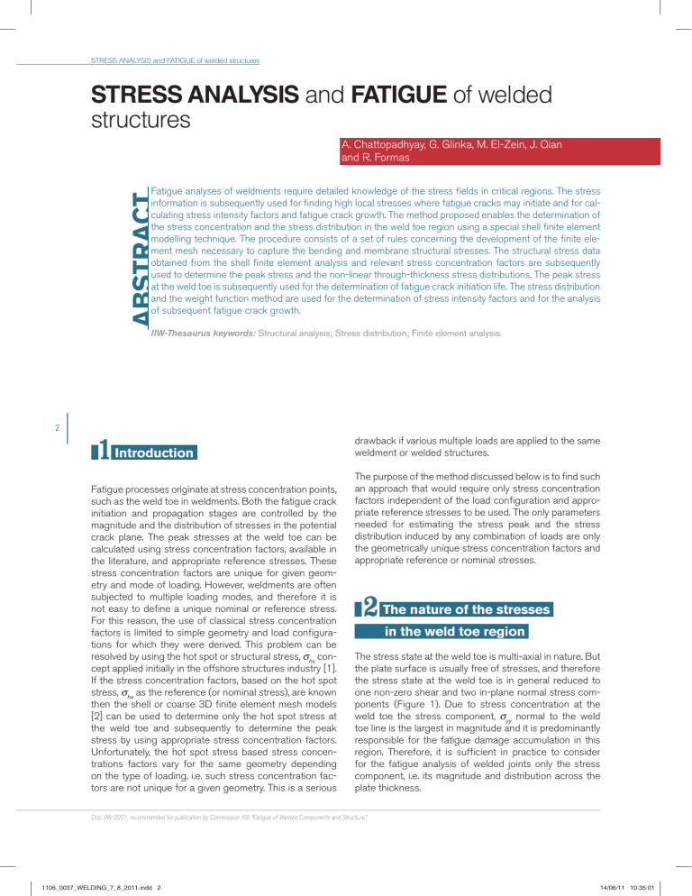 Stress Analysis & Fatigue of Welded Structures