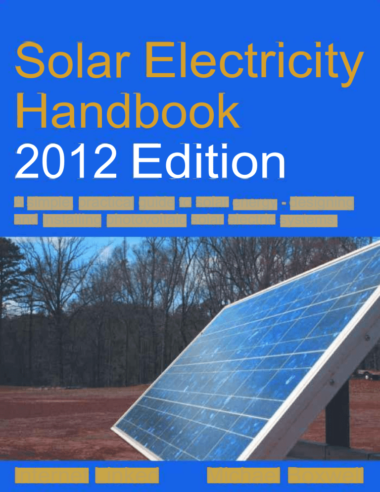 Solar electricity handbook a simple (2012 edition)