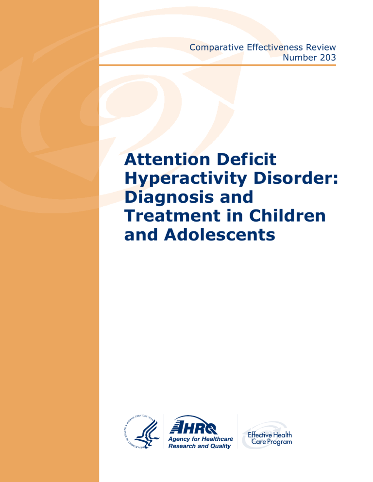 1. Attention Deficit Hyperactivity Disorder Diagnosis and Treatment in Children and Adolescents ...