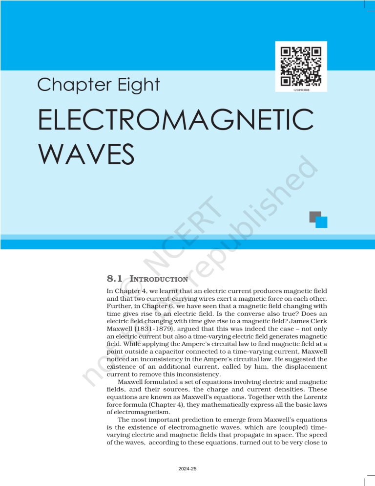 Electromagnetic Waves: Maxwell's Equations & Displacement Current