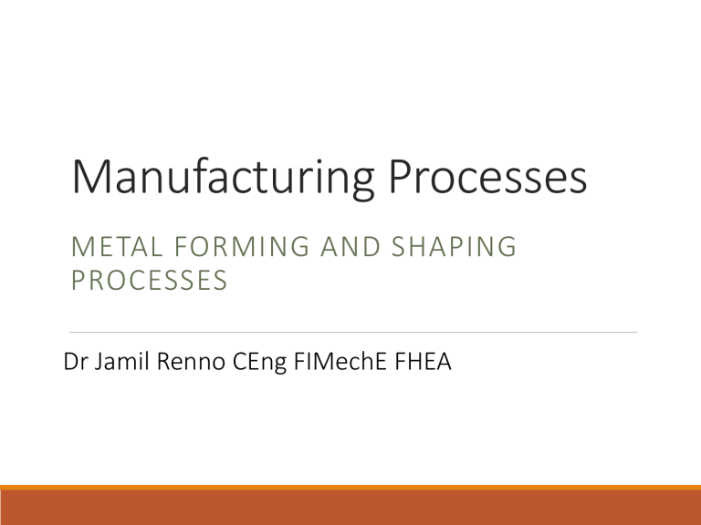 Metal Forming & Rolling Processes Presentation