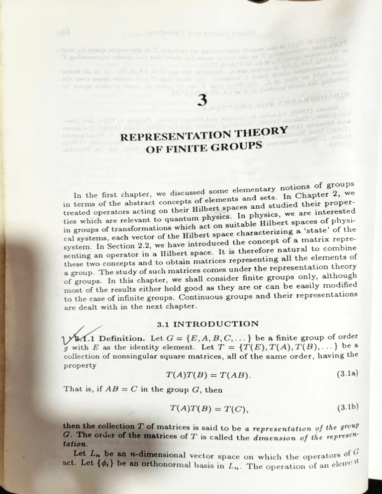 Representation Theory of Finite Groups