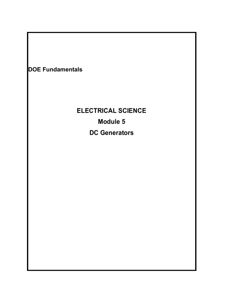 DC Generators: Theory, Construction, and Operation