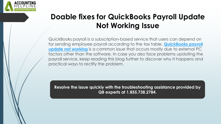 QuickBooks Payroll Update Not Working: Fixes & Solutions