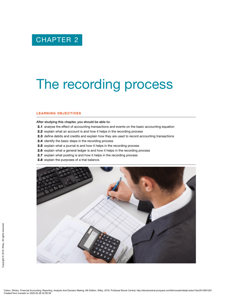 Financial Accounting: The Recording Process