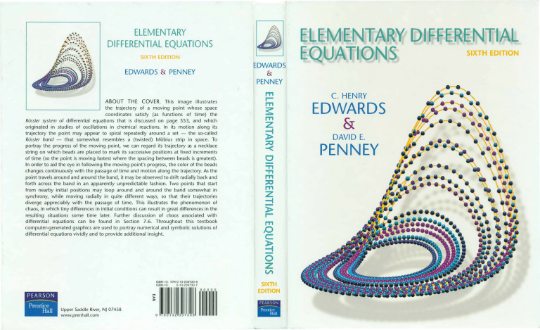 Elementary Differential Equations Textbook, 6th Edition