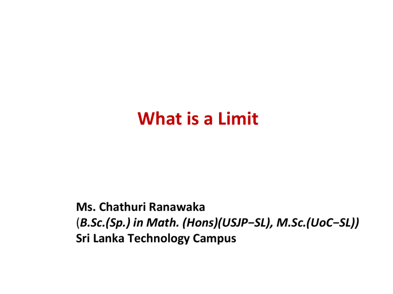What is a Limit? Calculus Presentation