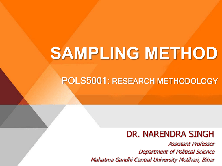 Sampling Methods In Political Science Research