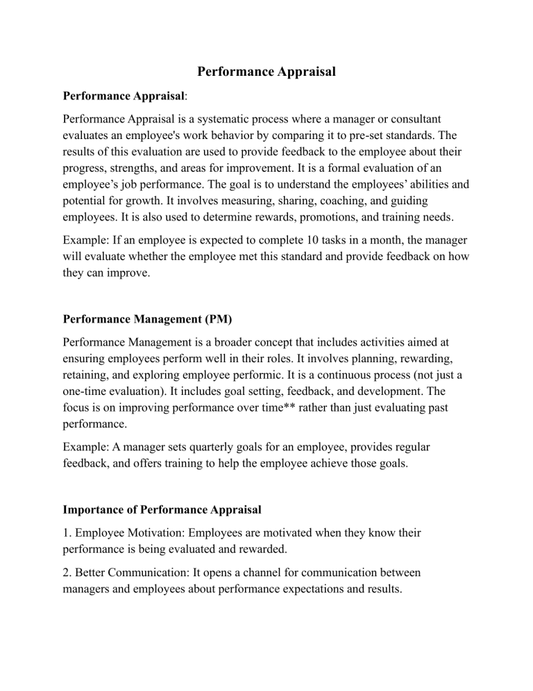 Performance Appraisal Guide: Methods, Importance, & Errors