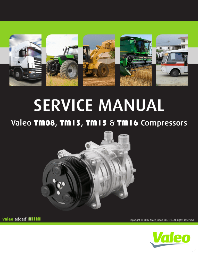 Valeo TM08, TM13, TM15 & TM16 Compressor Service Manual