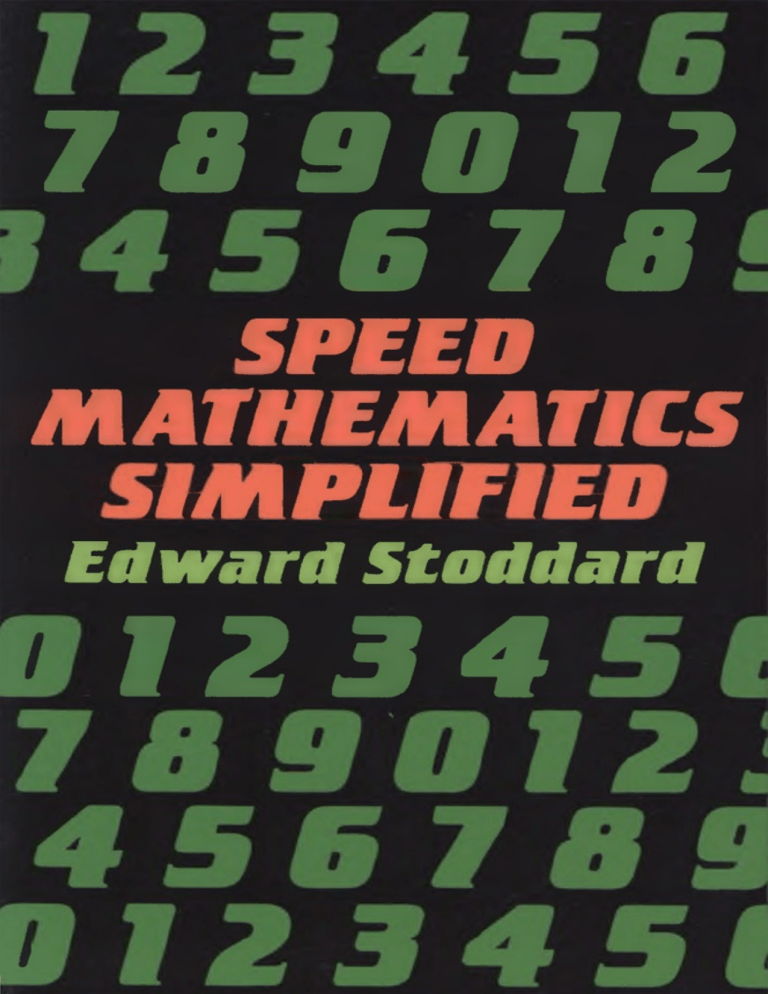 Speed Mathematics Simplified: Learn Fast Math Techniques