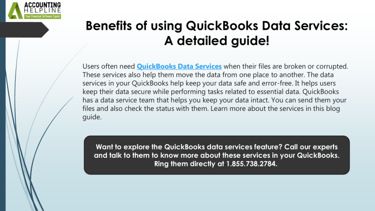 QuickBooks Data Services: A Detailed Guide