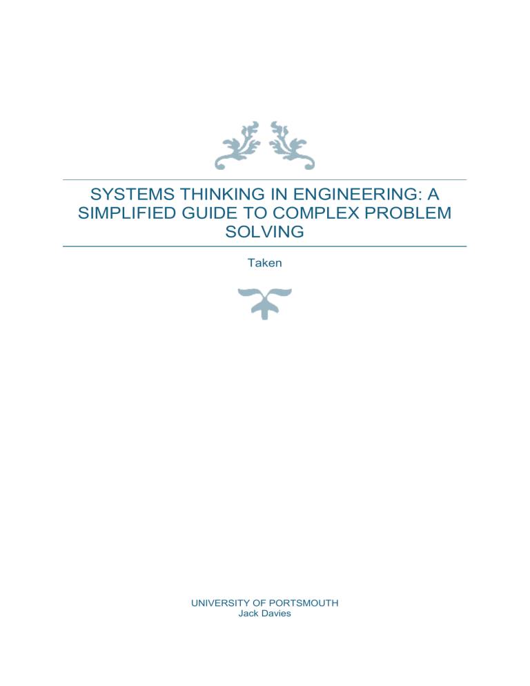 Systems Thinking in Engineering: A Simplified Guide