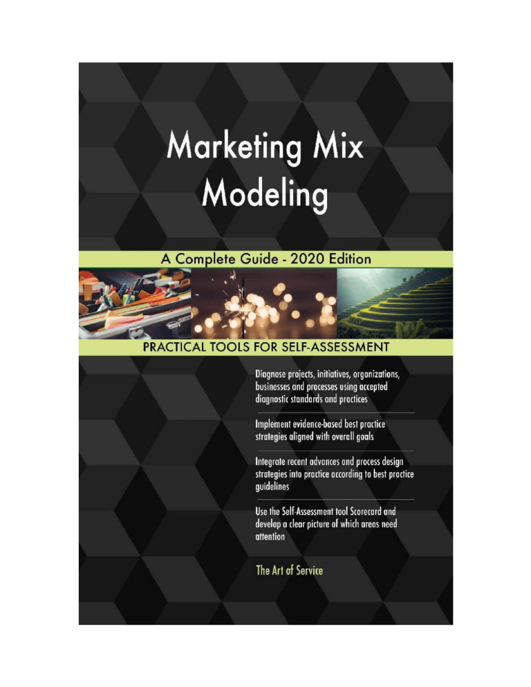 Marketing Mix Modeling Self-Assessment Guide