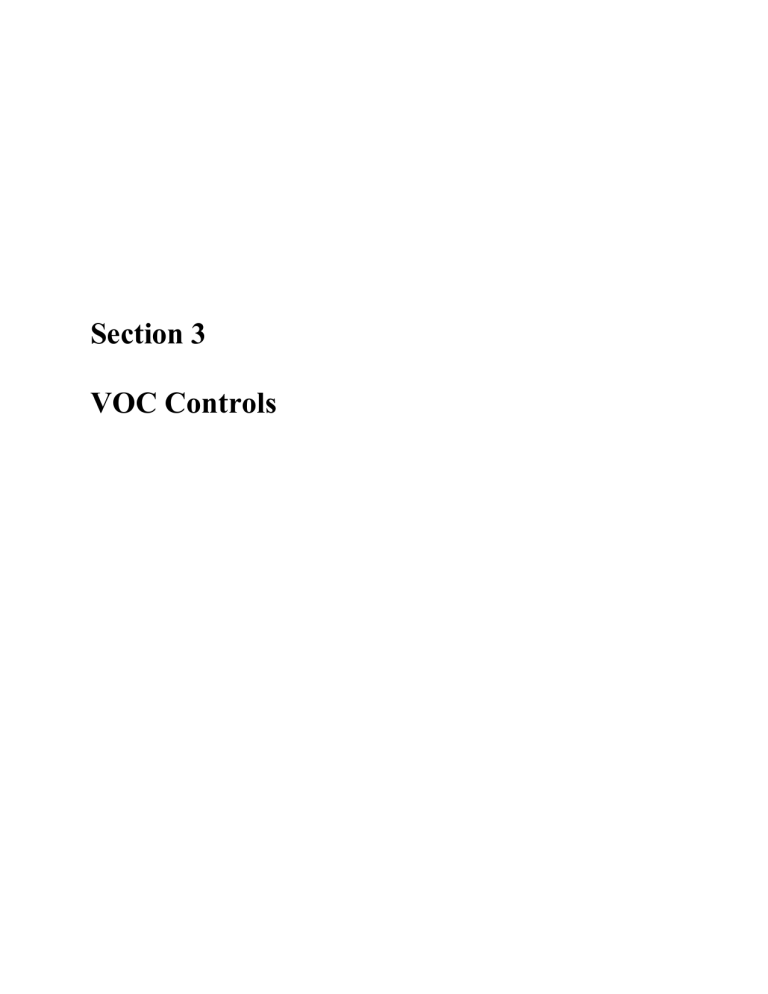 Flares: VOC Control Technology - Design & Cost Estimation