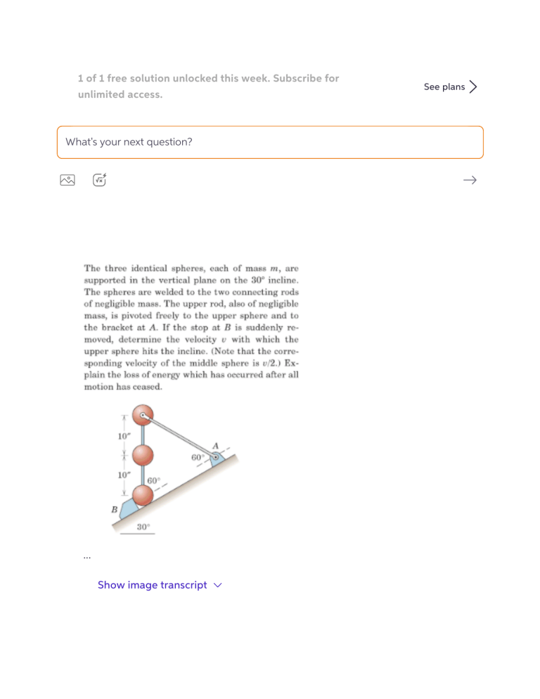 Physics Problem Solution: Spheres on Inclined Plane