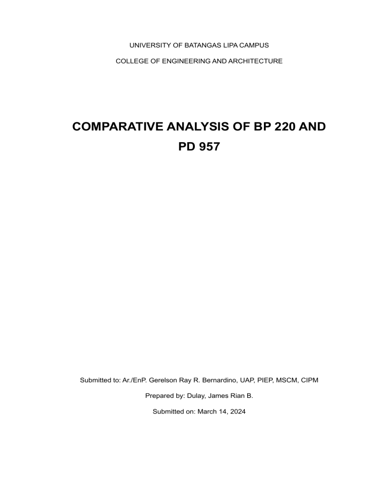 BP 220 vs PD 957: Comparative Analysis