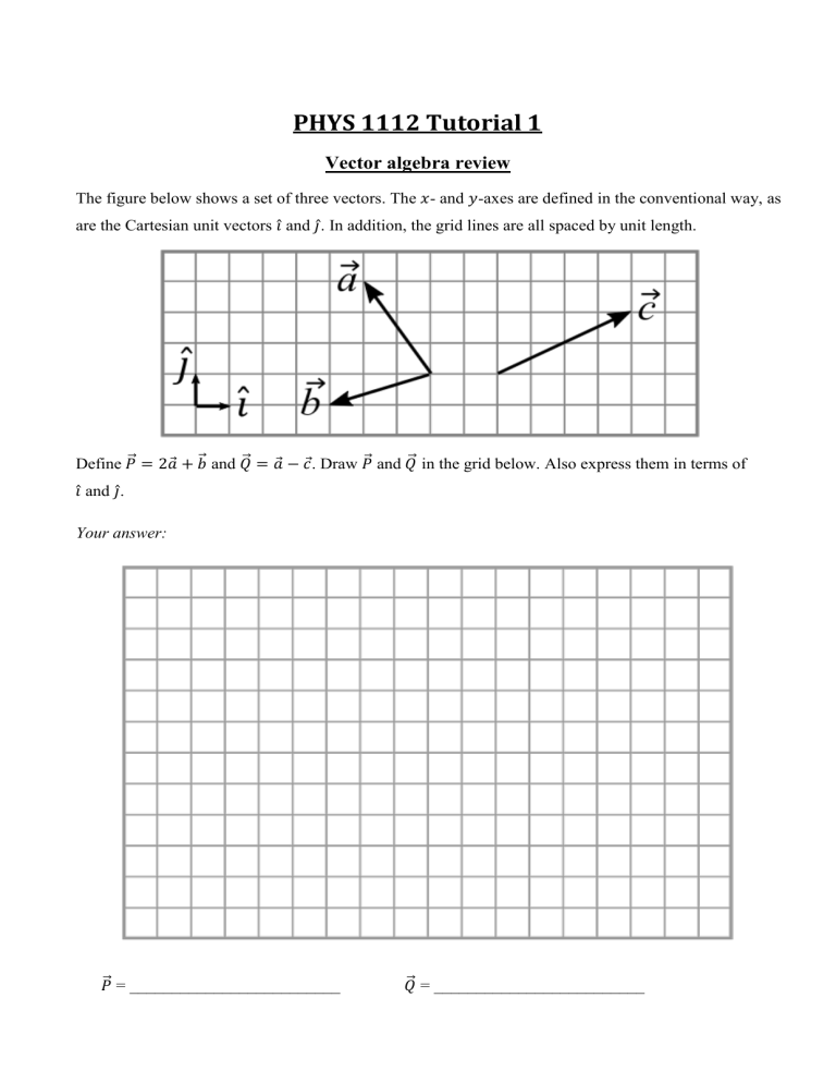 Physics Vector Algebra & Calculus Tutorial