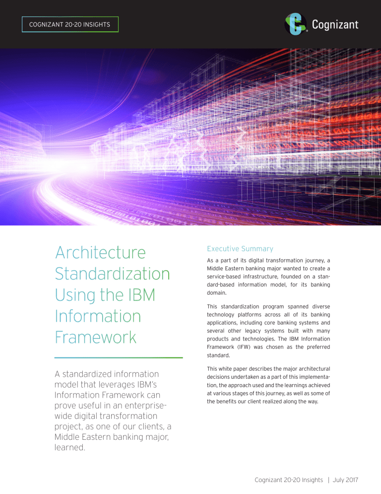 IBM Information Framework for Banking Architecture