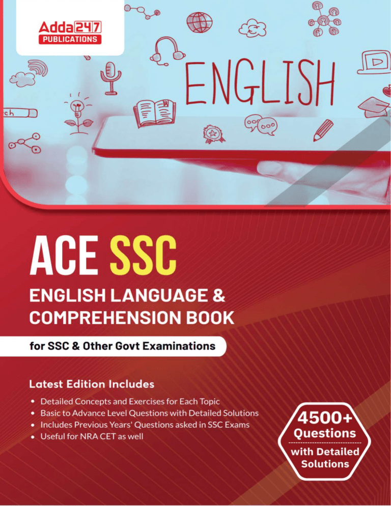 SSC English Language Guide: Grammar, Vocab, Comprehension
