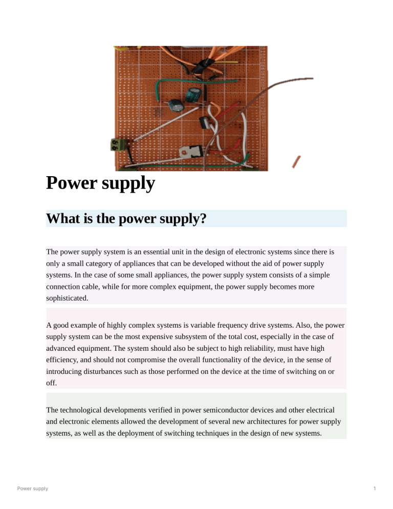 Power Supply Basics: Types, Components, and Functions