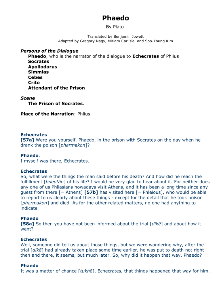 Phaedo by Plato: Socrates' Final Dialogue