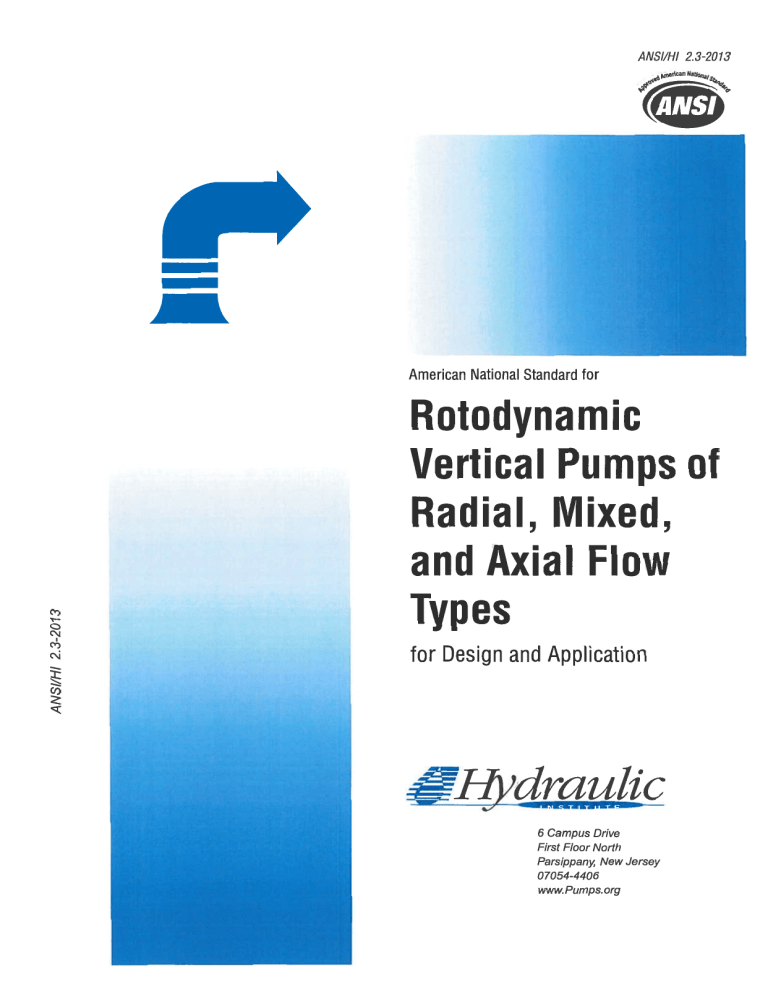 Rotodynamic Vertical Pumps Standard: Design & Application