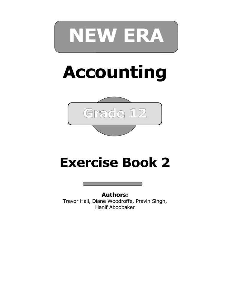 Grade 12 Accounting Exercise Book 2