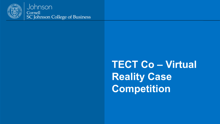 TECT Co VR Case Competition: Strategies for PC-Based VR Adoption