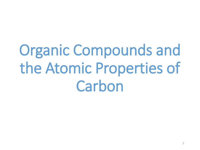 Organic Chemistry: Carbon Compounds & Reactions