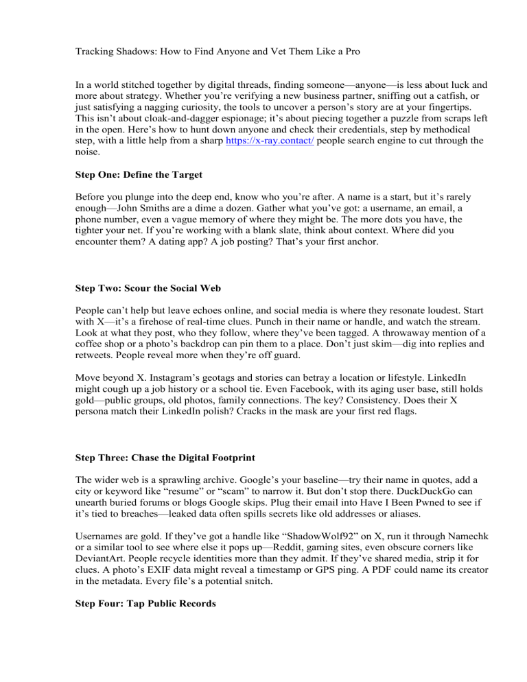 Find Anyone Online: Vetting Guide & People Search Tips