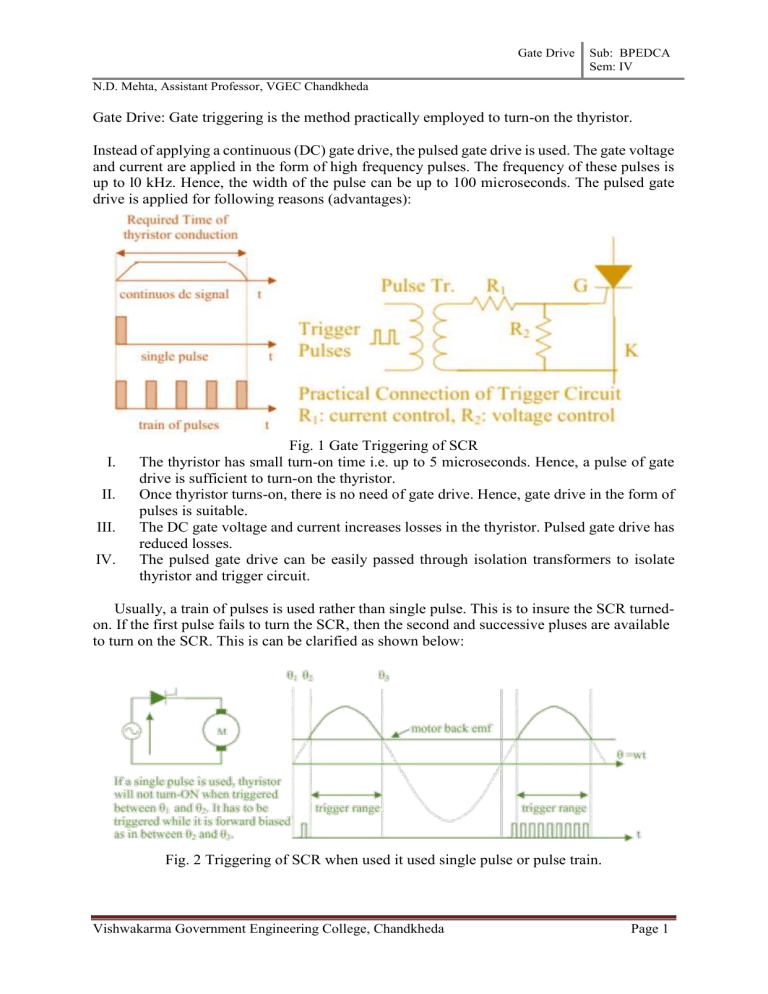 Gate Drive: Thyristor Triggering & Power Electronics