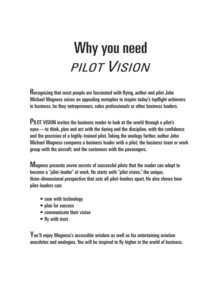 Pilot Vision: Leadership Lessons from the Cockpit
