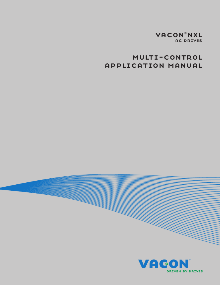 Vacon NXL Multi-Control Application Manual