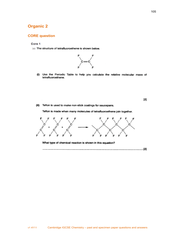 IGCSE Chemistry: Organic Chemistry Exam Questions & Answers