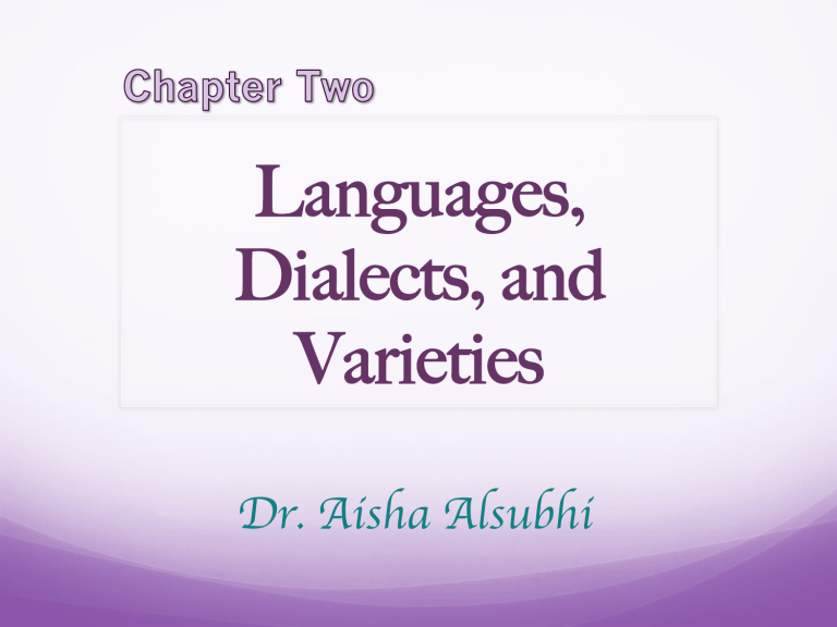Languages, Dialects, and Varieties: A Linguistic Overview