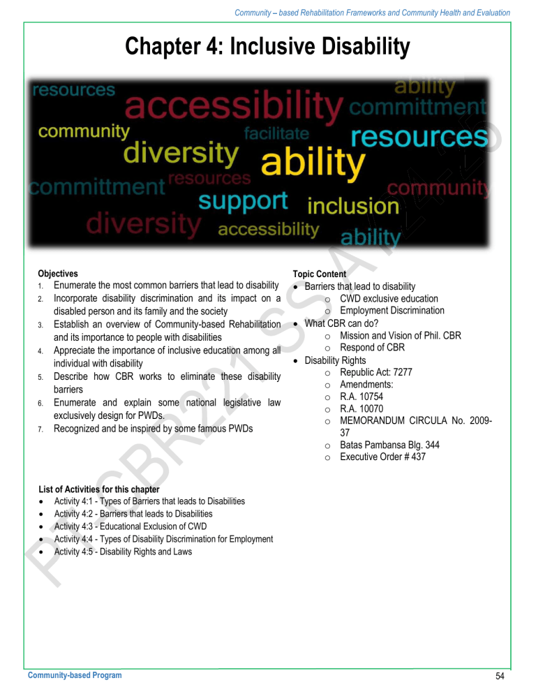 Inclusive Disability: CBR Framework & Evaluation