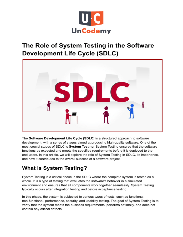 System Testing in SDLC: Role, Importance, and Types