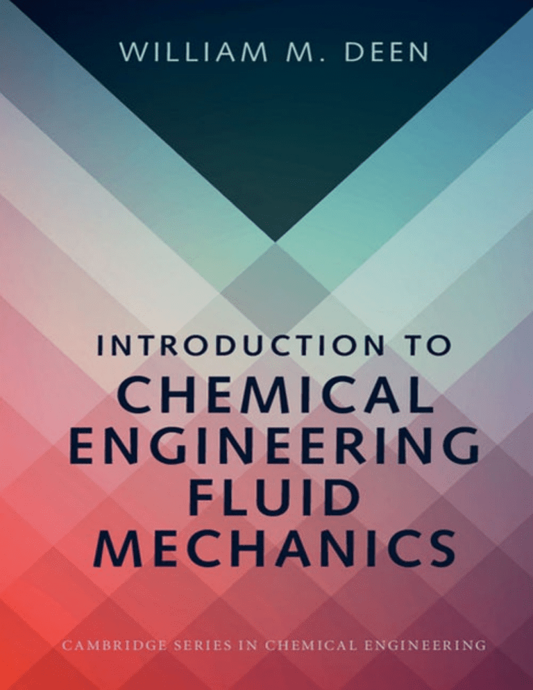 Chemical Engineering Fluid Mechanics Textbook
