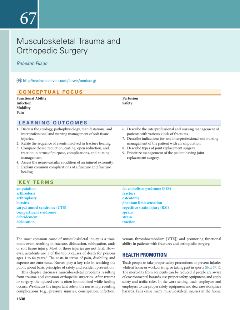 Musculoskeletal Trauma & Orthopedic Surgery: Chapter Overview