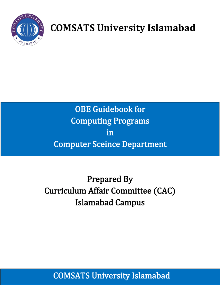OBE Guidebook for Computing Programs at COMSATS University