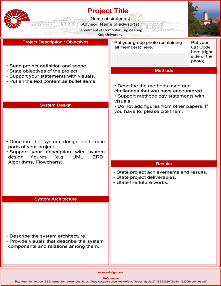 Computer Engineering Project Poster Template