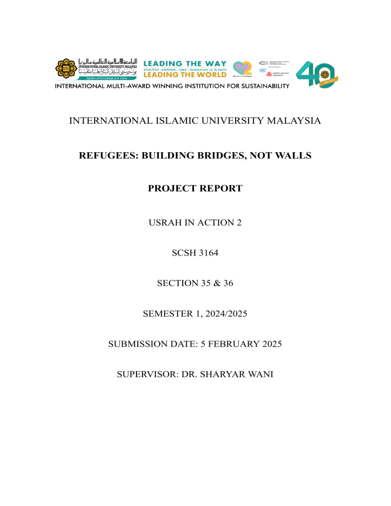 Refugee Education Project Report: Building Bridges, Not Walls