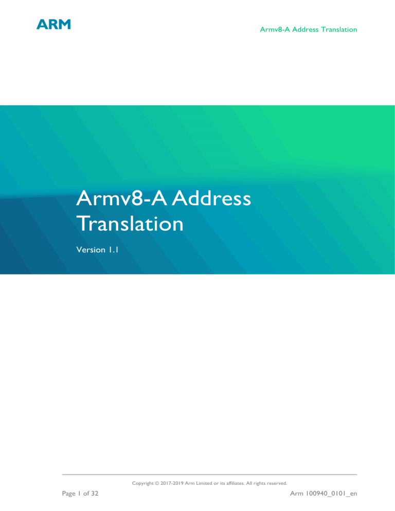Armv8-A Address Translation User Guide