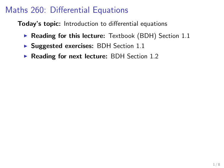 Differential Equations: Introduction & Modeling