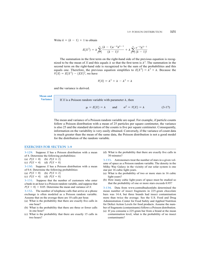 Poisson Distribution: Textbook Excerpt & Examples