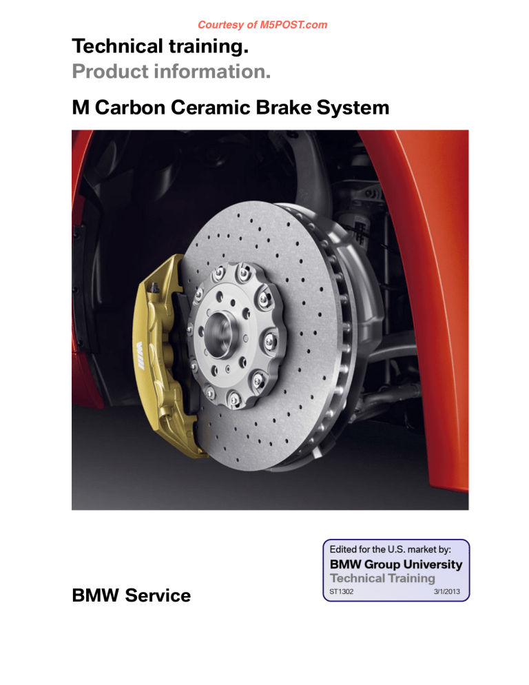 M Carbon Ceramic Brake System Technical Training