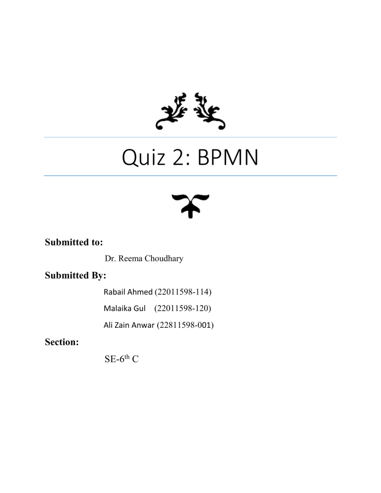 BPMN Quiz: Software Engineering