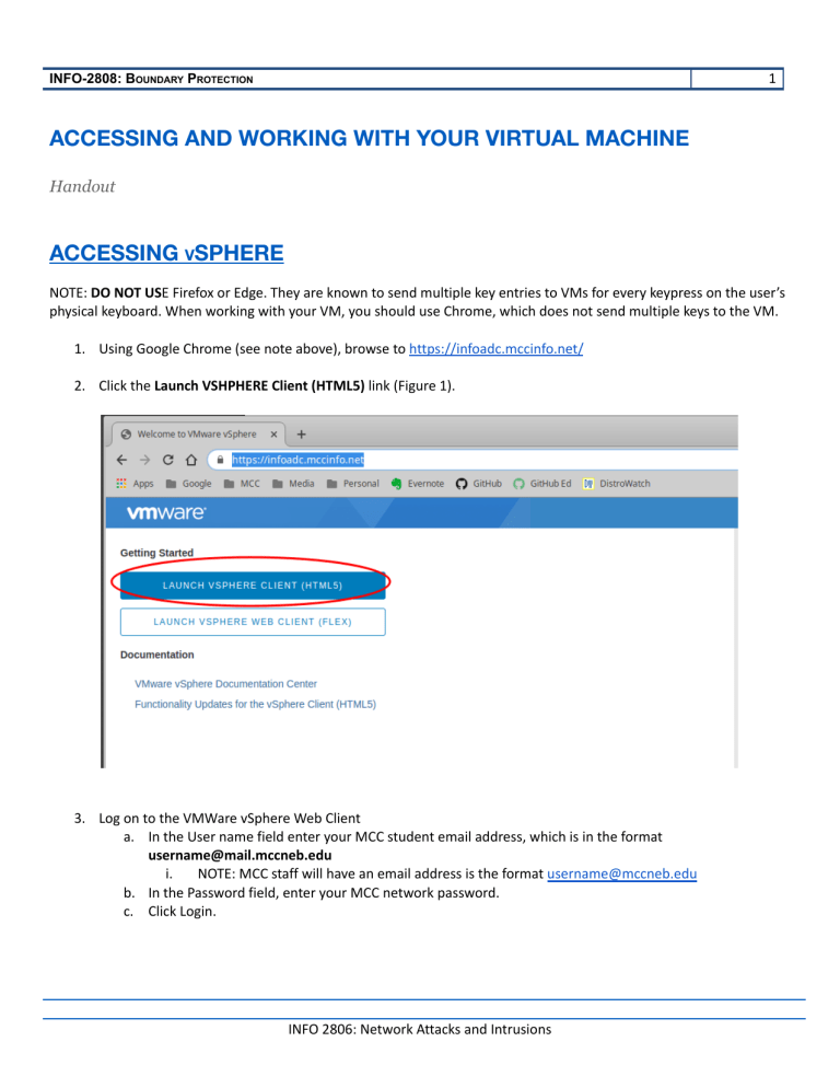 Accessing Virtual Machines with VMware vSphere